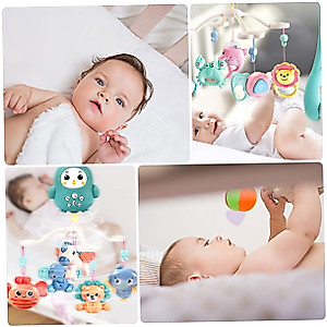 Kisangel 2 Sets Soothing Toys Creative Hanging Rattles Kids Playset Musical Baby Mobile Lovely Baby Crib Rattle Baby Hanging Toys Phones for Kids Abs Chicken Coop to Rotate Bed Bell