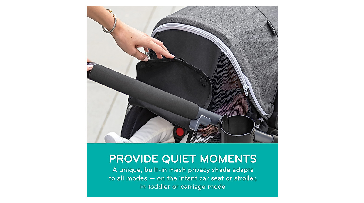 Evenflo Pivot Vizor Travel System with LiteMax Car Seat | Versatile & Safe