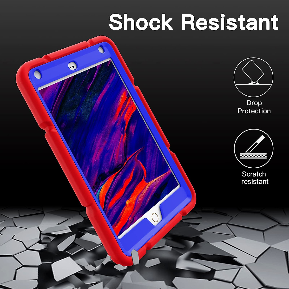 Grifobes for iPad Mini 5/4 Case 2019/2015, Heavy Duty Shockproof Cover with Stand for iPad Mini 5th / 4th Generation 7.9 inch for Kids Boys