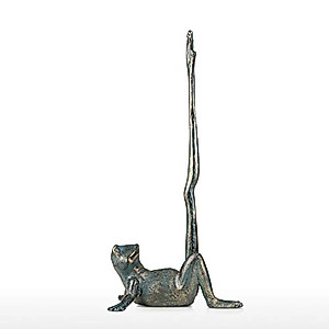 Frog Paper Towel Holder Animal Toilet Paper Roll Holder Antique Cast Iron Organizer Cast Iron Paper Towel Stand