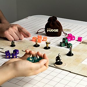Wiz Dice - Fudge Dice GM Starter Set - Polyhedral Set with Bag for RPG Adventure Games - D6 Dice with Plus, Minus, and Blank Faces - Mystical - 20 ct