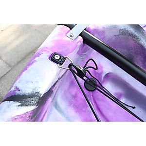 METER STAR 4pcs Kayak Hook and 2pcs 6.5feet Black Elastic Cord Elastic Nylon Cords for Kayak Canoe and Fishing Boat