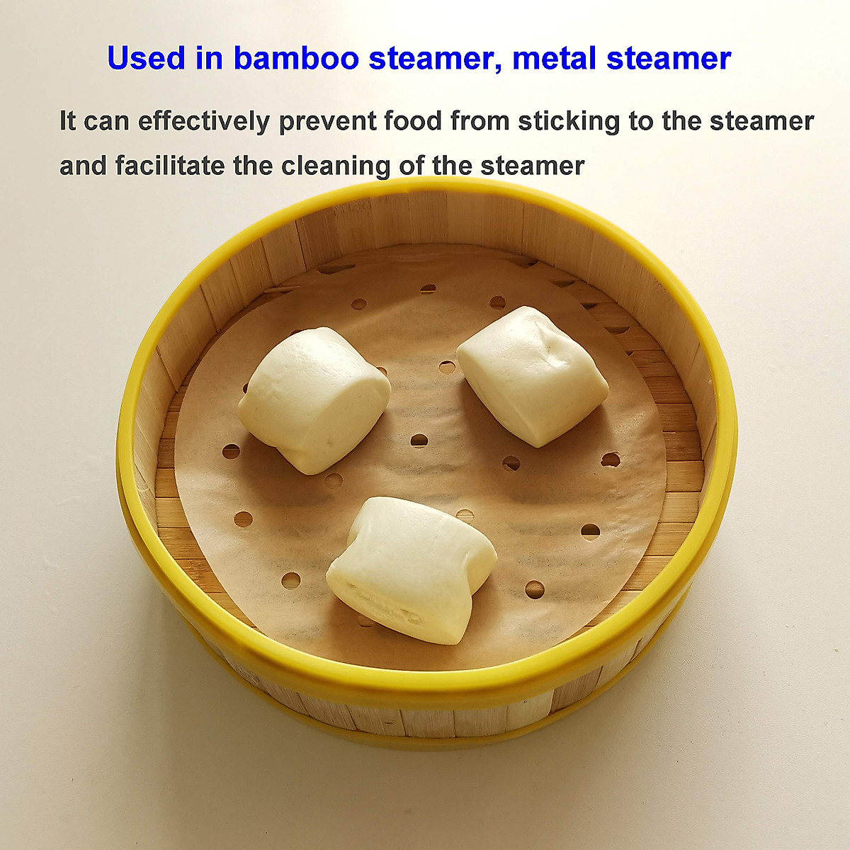 200 PCs 7.5 Inches Unbleached Parchment Paper Round for Air Fryer Liners, Steamer, Bread, Cake Pan, Cookie