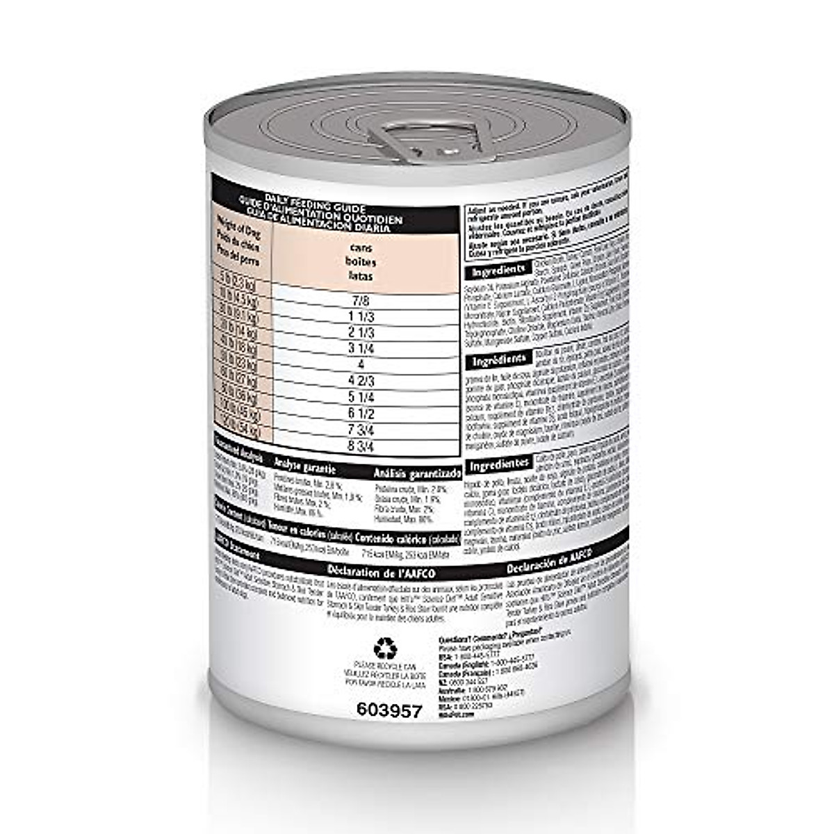 Hill's Science Diet Wet Dog Food, Adult, Sensitive Stomach & Skin, Tender Turkey & Rice Stew, 12.5 Ounce (Pack of 12)