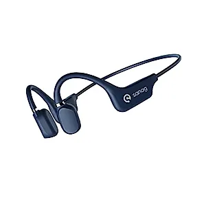 Sanag Open-Ear Wireless Earphones Air Conduction Headphones Bluetooth 5.0 with Mic,Titanium Lightweight,Waterproof,Music Answer Phone Call for Running Hiking Driving Cycling