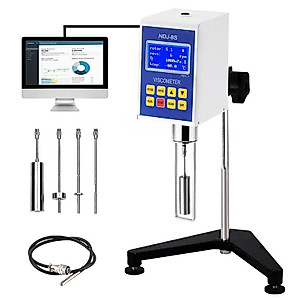 Saladulce Digital Rotary Viscometer, NDJ-8S Viscosity Meter Tester with Data Output,10-2,000,000 mPa.s Fluidmeter ±3% 100-240V