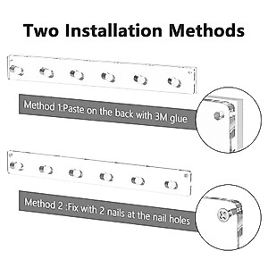 NIUBEE Wall Mounted Necklace Hanger, 4 Pack Acrylic Jewelry Stand Organizer, Bracelets Rings Bangles Display Rack,Best Gift for Girl Women