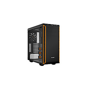 be quiet! Pure Base 600 | ATX Midi Tower PC Case | 2 Pre-Installed Fans | Tempered Glass Window | Orange | BGW20