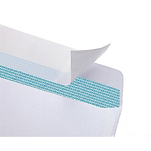 500 #9 Security Self-Seal Envelopes, Premium Security Tint Pattern, Ultra Strong Quick-Seal Closure - No Window, EnveGuard, Size 3-7/8 x 8-7/8 Inches - White - 24 LB - 500 Count (30138)
