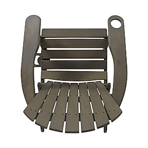 Christopher Knight Home Cheryl Outdoor Acacia Wood Folding Adirondack Chair, Gray
