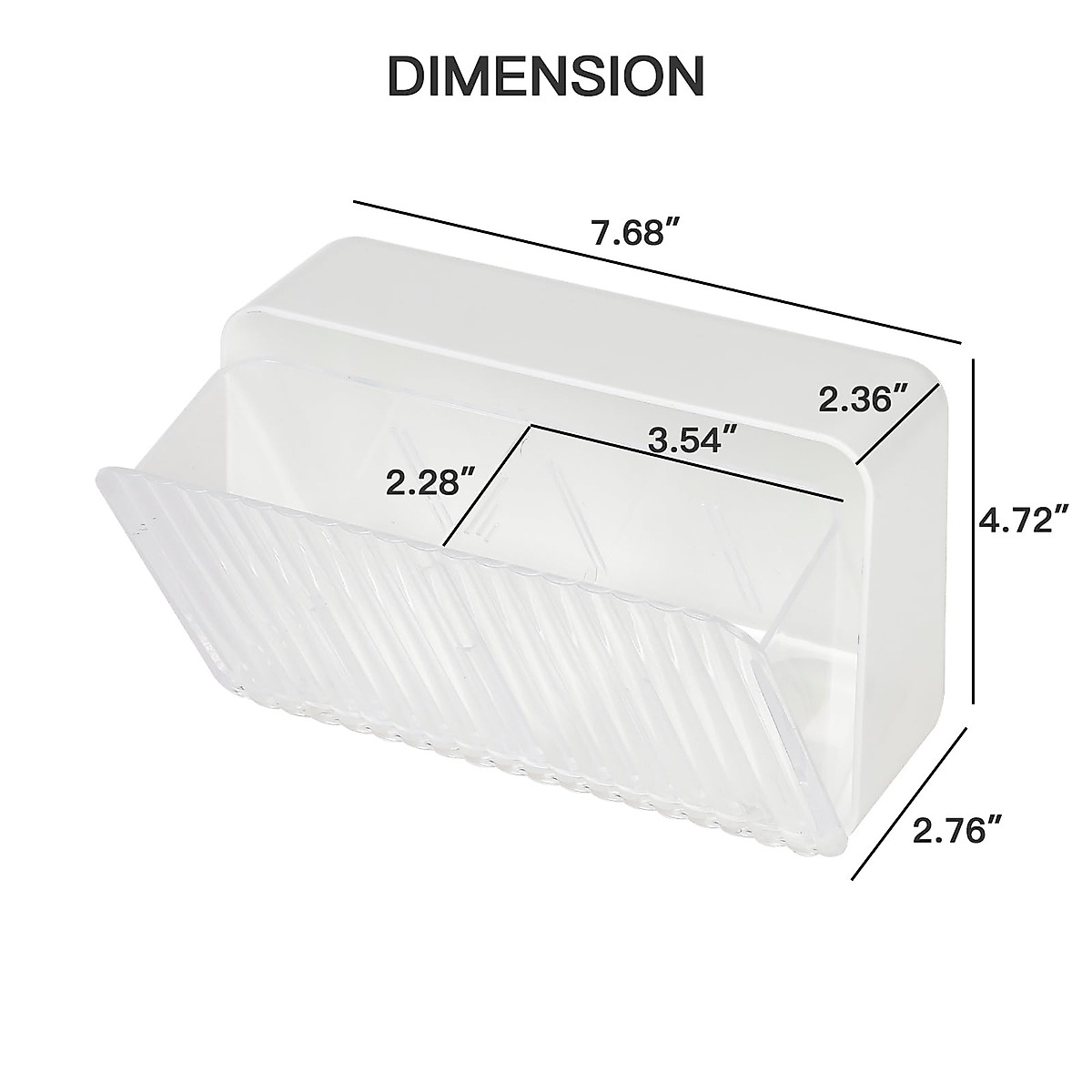 FABROK 2Pcs Wall Mounted Storage Organizer for Cotton Pads, Qtip Holder Dispenser with 2 Compartments, Bathroom Vanity Storage Canister for Cotton Swab, Makeup Pads, Hair Clips, Hair Ties(White-2PCS)