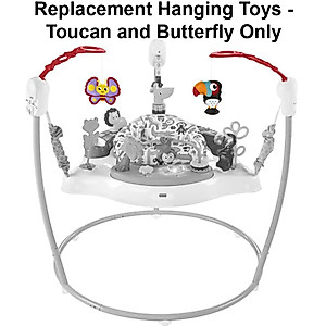 Replacement Parts for Fisher-Price Animal Activity Jumperoo - FFJ00 ~ Baby Activity Center ~ Replacement Hanging Toys ~ Toucan and Butterfly