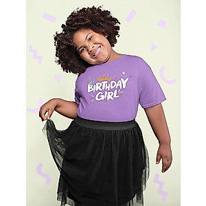 Birthday Girl Shirt Crown 1st First 2nd Two 3rd 4th 5th Toddler Birthday Outfit (Purple, 7 Years)