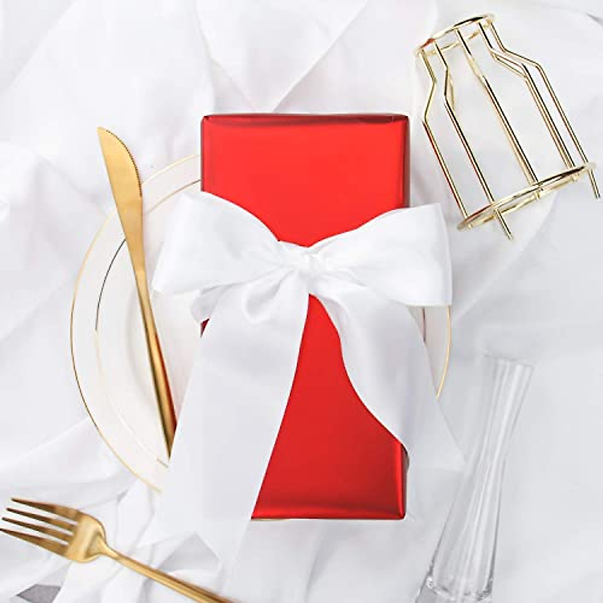 RUSPEPA Wrapping Paper Roll - 81.5 Sq Ft Matte Red for Wedding,Birthday, Shower, Congrats, and Holiday - 30 inches x 32.8 feet