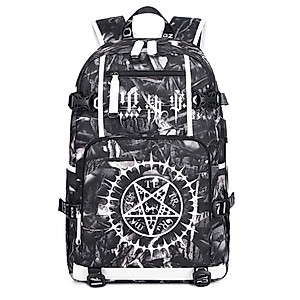 ISaikoy Anime Sebastian Michaelis Backpack Ciel Shoulder Bag Bookbag Daypack School Bag M18