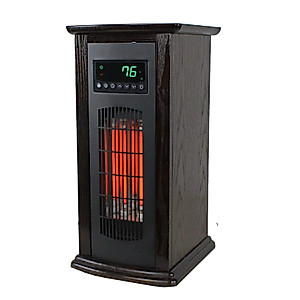 LifeSmart Electric Tower Heater, Portable Infrared Quartz Space Heater with 2 Remote Controls, 1500W
