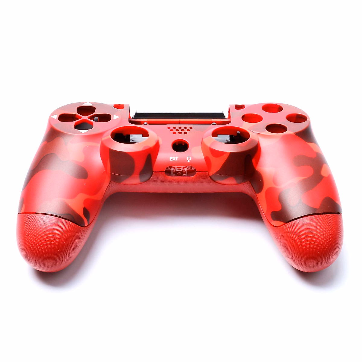 HUAYUWA Plastic Game Controller Housing Cover with Buttons Replacement Set Fit for Playstation 4 Slim 4.0 JDM-040 (V1 Version), Camouflage Red