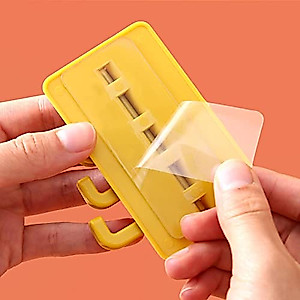 NA Creative Organ Hook Kitchen Wall-Mounted Nail-Free Hanger Behind The Door Bathroom no Traces on The Walls Plastic Bathroom Adhesive Hook