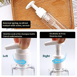 Hethyo Travel Bottles for Toiletries Tsa Approved 3.4oz/100ml 4 Pack Travel Size Containers Shampoo and Conditioner Bottles Empty Pump Bottle Dispenser Leakproof Refillable Cosmetic Containers