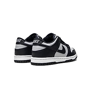 Nike Boy's Youth Dunk Low GS shoe, Wolf Grey/Dark Obsidian, 7 Big Kid