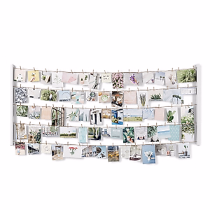Umbra Hangit Picture Frame and Wall Decor Set for Photos, 26" x 60", White