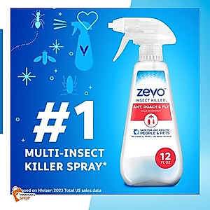 Zevo Instant Action Multi-Insect Catches Ants, Cockroaches and More, Indoor and Outdoor, Bioselective Pets + Venancio'sSticker (Total Items 4 | Zevo 12oz (1) + Fruit Trap (2) + (1) Card Protector)