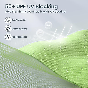 PHI VILLA Easy Set-up 13x13 Pop Up Canopy Gazebo Outdoor Tent Portable 169 sq.ft Sun Shade, Green