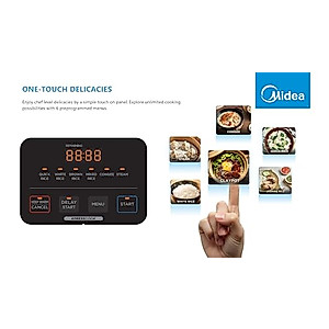 Midea Multifunction 6 Preprogrammed Intelligent Touch Non-Stick 5L Rice Cooker 10 cup 860W MB-FS5020W1