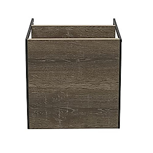 Household Essentials Square Wooden Side Table/End Table With Storage Shelf, Ashwood