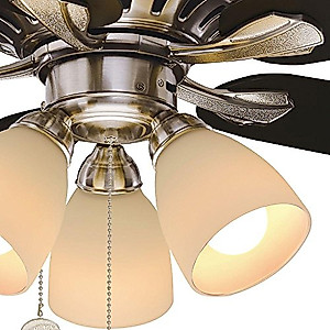 Hampton Bay Rockport 52 in. LED Brushed Nickel Ceiling Fan 51750 /1001673208