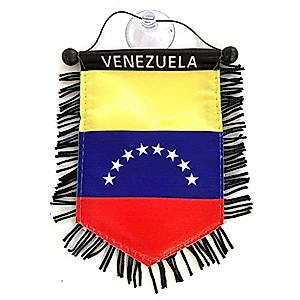 Venezuela Venezuelan Flag for cars stickers decals small window hanging mini banners rearview mirror car accessories automobile homes windows STICKS to Glass Quality Made mini Banners