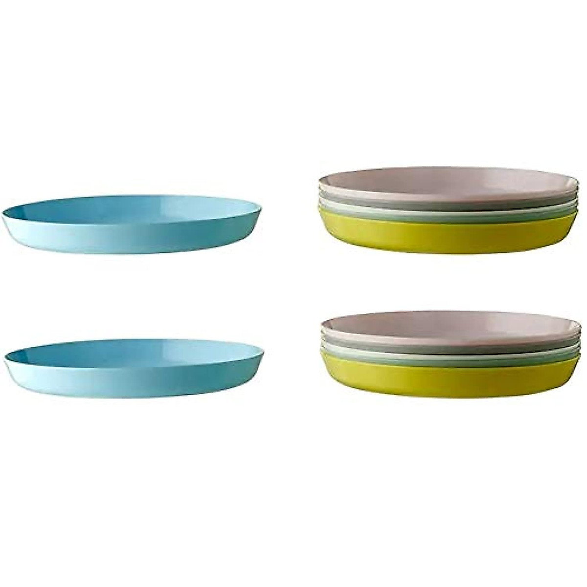 Ikea Plastic Plate - Pack of 12, Multicolour