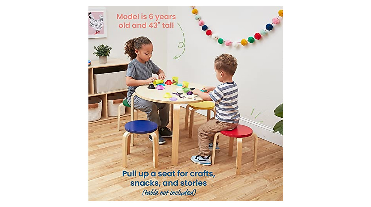 ECR4Kids Stackable Stools - Versatile Classroom Seating