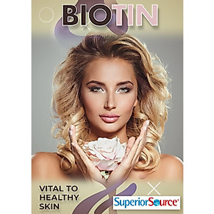 Superior Source Biotin 1000 mcg. Under The Tongue Quick Dissolve MicroLingual Tablets, 100 Count, Supports Healthy Hair, Skin, and Nail Growth, Helps Support Energy Metabolism, Non-GMO