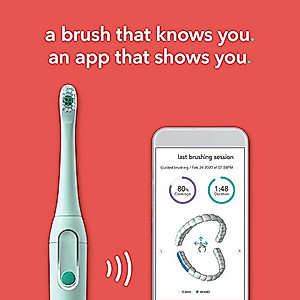 hum by Colgate Smart Battery Toothbrush Kit, Sonic Toothbrush Handle with 2 Refill Heads and Travel Case, Teal, Amazon exclusive