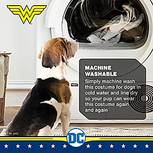 DC Comics Wonder Woman Dog Costume XSmall | Best DC Wonder Woman Halloween Costume for Extra Small Dogs | Official Wonder Woman Dog Costume for Pets Halloween, Dog Halloween Costume