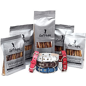 forPups Thick Bully Sticks (1 Pound - 8 Inch) (16 oz Pack) - All Natural, Grass-Fed, Non-GMO (8") (1 lb) 100% Beef Pizzle Dog Chews, Fully Digestible, Best Dental Treats