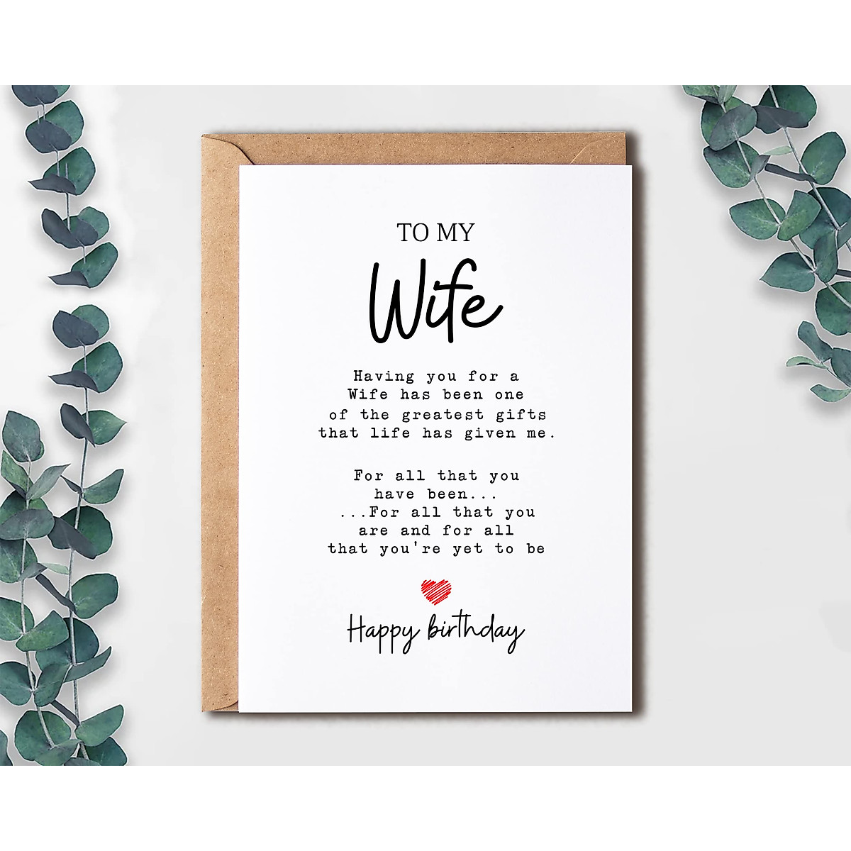 To My Wife - Wife Birthday Card - Wife Is The Greatest Gifts In My Life - Birthday Card For Wife - Gift For Wife Card- Christmas Gifts For Wife