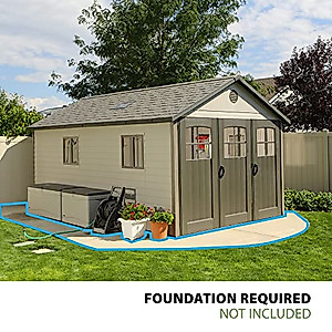 Lifetime 60236 11 x 18.5 Ft. Outdoor Storage Shed, 11 x 18.5, Desert Sand