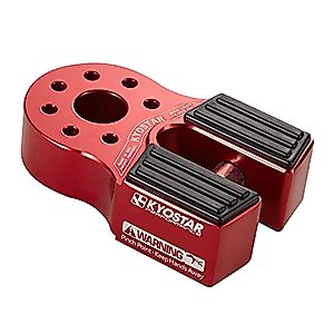 JIEDA Aluminum Flatlink Winch Shackle Mount Assembly for Tow Haul Truck, ATV UTV Winch Lines Winch Hook Red 6042