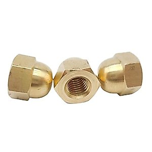 1PC/5PCS DIN1587 M3 M4 M5 M6 M8 M10 M12 M14 M16 M18 H59 Brass Cap Hex Nuts Decorative Dome Head Cover Semicircle Acorn Nut - (Size: M16 x 1PC)