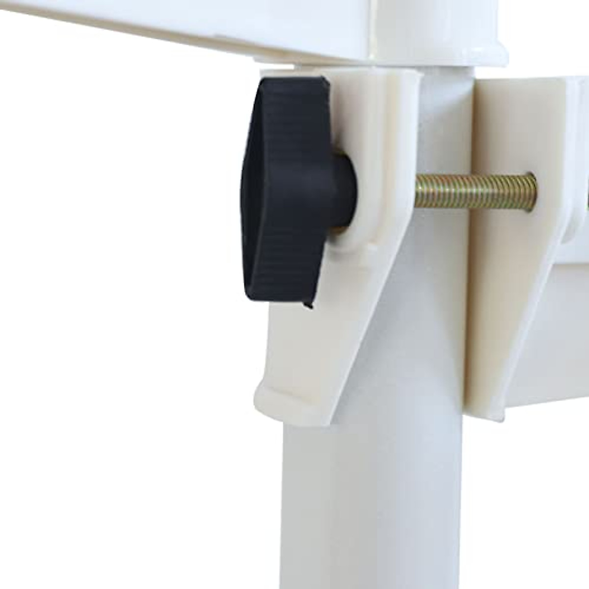 LOYALHEARTDY 6-Tier Indoor Plant Pole Spring Tension Rod Expandable Flower Pots Display Rack Stand Hanger Metal Corner Storage Shelf, Floor to Ceiling Shelf Space Saving, White