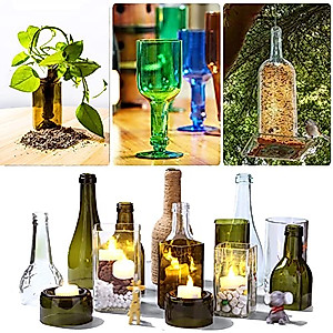Glass Bottle Cutter for All Shapes, Portable DIY Bottle Cutting Tool Kits for Different Angles, Square & Round Bottle Cutting Machine with Complete Accessories for Beer, Whiskey, Wine…