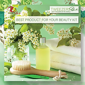 Surgical Tweezers for Ingrown Hair - Precision Sharp Needle Nose Pointed Tweezers for Splinters hairs, Ticks & Glass Removal - Best for Eyebrow Hair, Facial Hair Removal (Green)