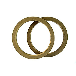 2 MDF SPEAKER RING SPACER 10 INCH WOOD 3/4 THICK FIBERGLASS AUDIO BOX ENCLOSURE