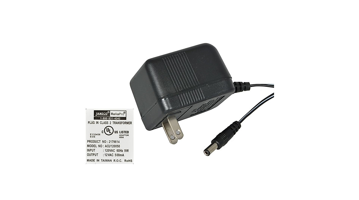 Jameco ReliaPro 12VAC 500mA Wall Adapter