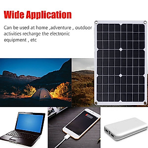 Solar Charger Board 20W Power Solar Panel Flexible Waterproof Battery Charger for Outdoor Vehicles Fishing Boats Houses