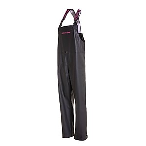 Grundéns Women’s Neptune Commercial Fishing Bib Pants | Waterproof, Adjustable, Black, X-Small