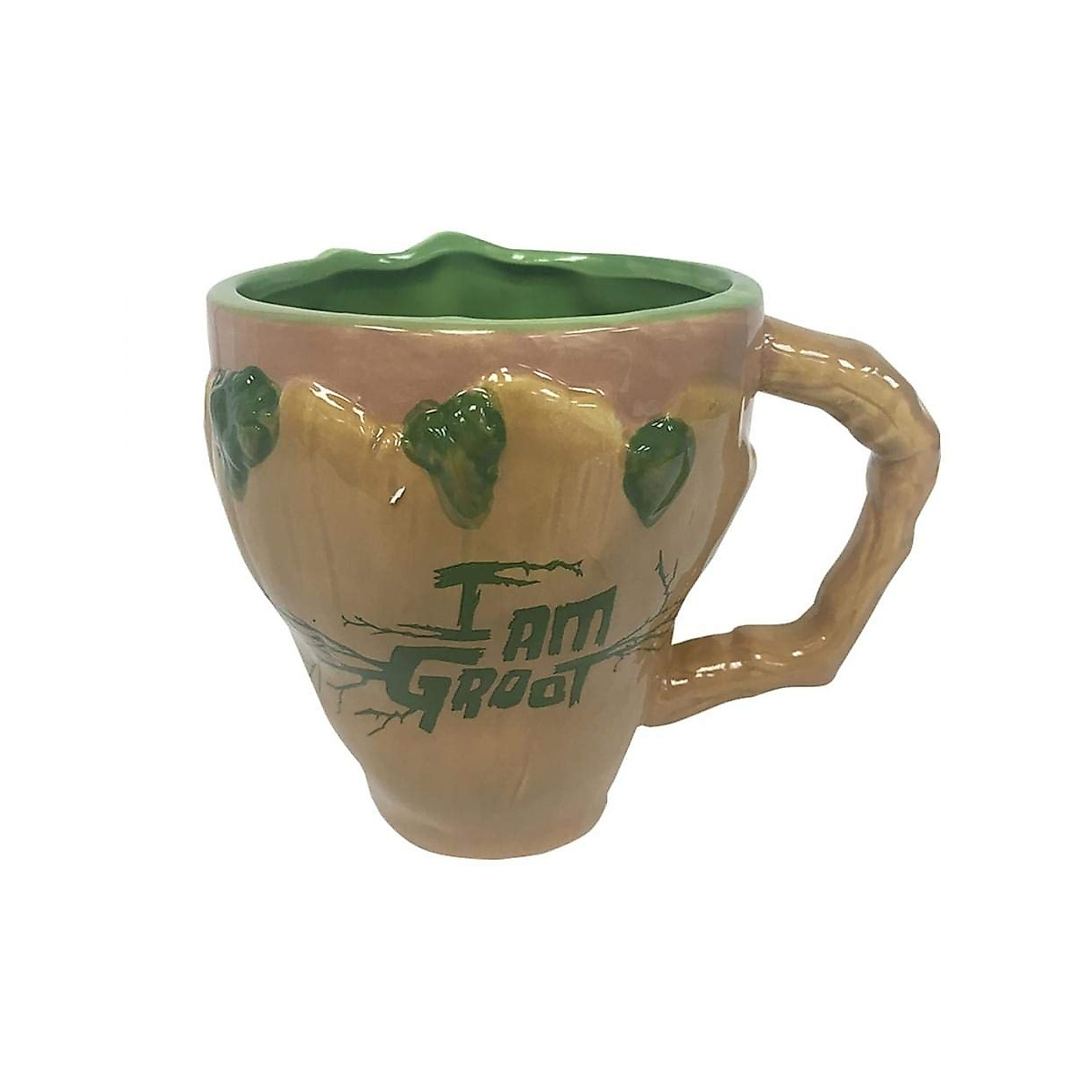 Silver Buffalo Marvel Guardians of The Galaxy Baby Groot Face 3D Sculpted Ceramic Mug, 20 Ounce