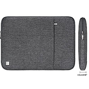 DOMISO 15.6 inch Laptop Sleeve Case Waterproof Carrying Bag for 15.6" Yoga 730 IdeaPad 530S ThinkPad L580/Flex 4 5/ASUS ROG Zephyrus GX501/Dell New Latitude 3590/HP EliteBook, Dark Grey